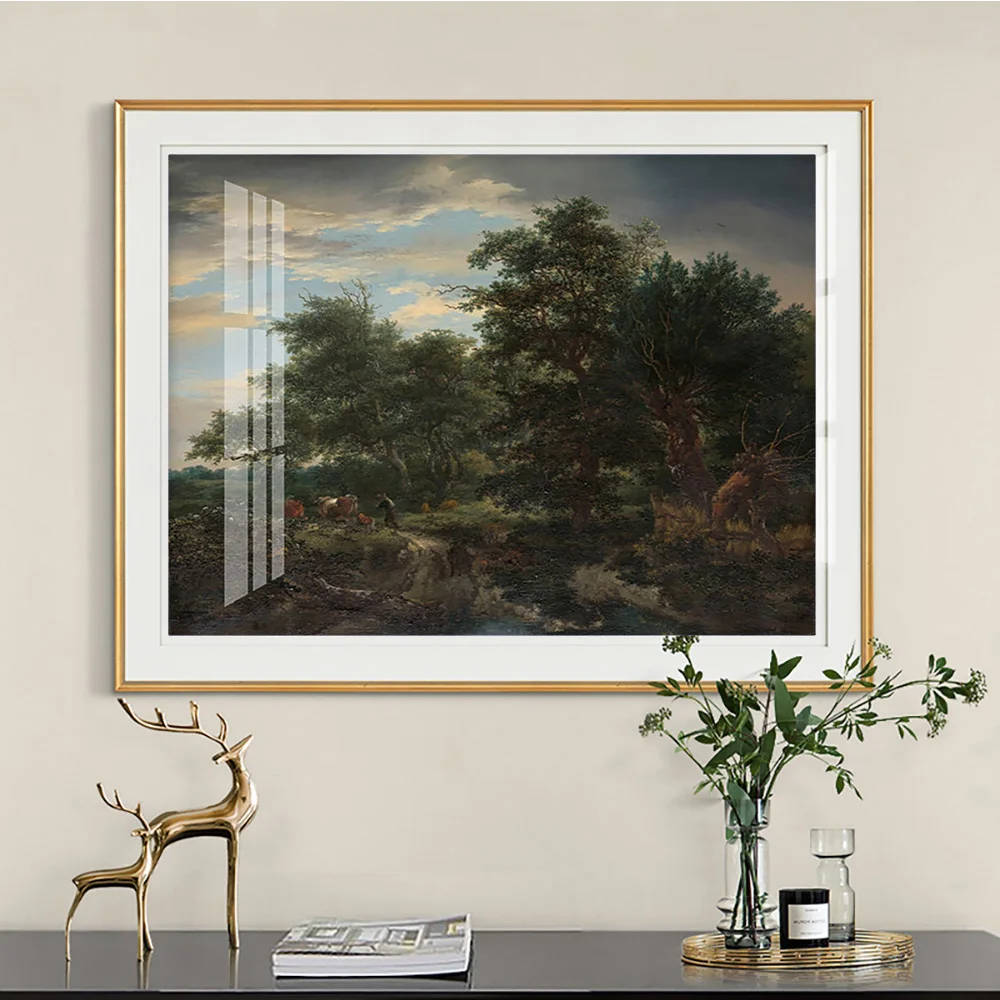 Jacob Van Ruisdael Art Print Poster Forest Scene Wall Stickers Woods ...