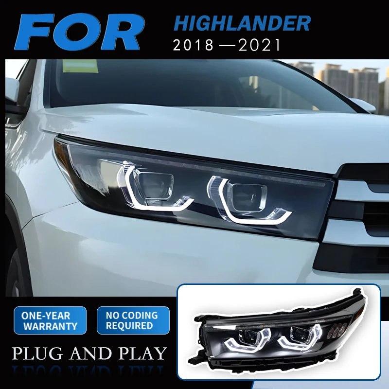 Car-Styling-Headlights-for-Toyota-Highlander-LED-Headlight-2018-2021 ...