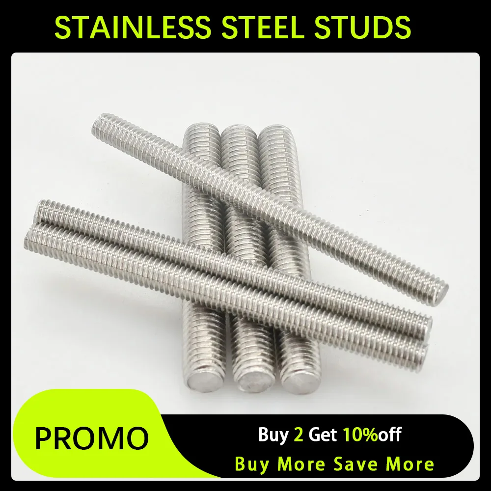 M3-M4-M5-M6-304-Stainless-Steel-Bolt-Stud-Full-Threaded-Rod-Fully ...