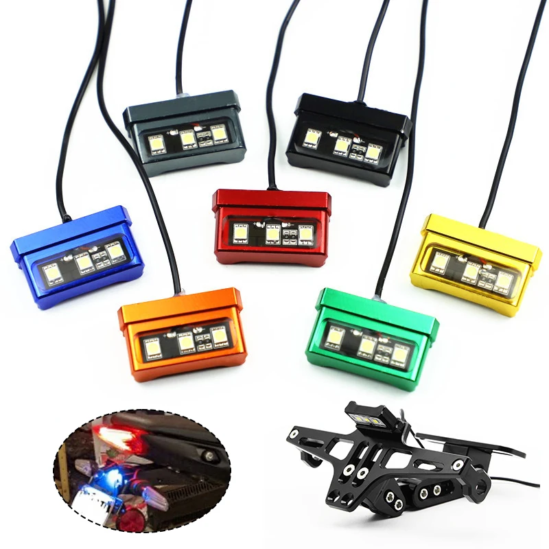 1PCS-Motorcycle-License-Plate-Light-LED-Mini-12V-CNC-Aluminum-Alloy ...