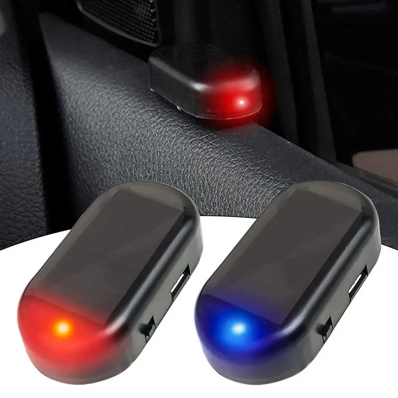 Car Led Solar Powered Fake Security Light Simulated Dummy Alarm