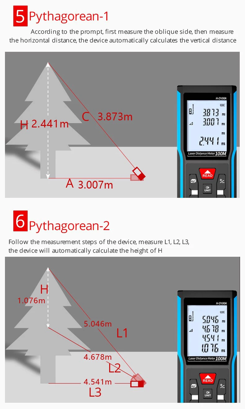 Outil de mesure électronique,Duckbubu distancemètre laser télémètre ...