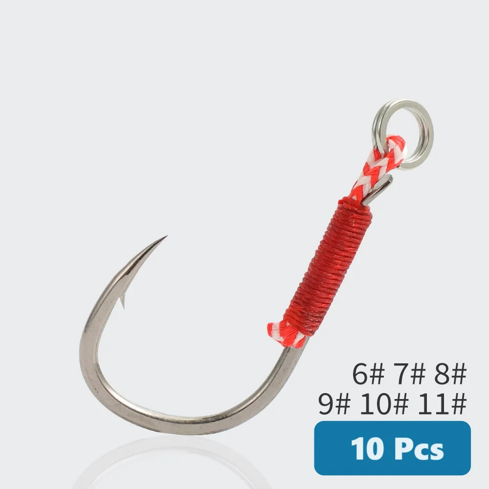 Sea-Yolo-10-Pcs-Handmade-Sharp-Sea-Fishing-Hook-Anti-rust-High-Carbon ...