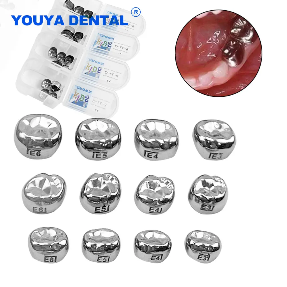 Dental-Stainless-Steel-Kids-Crown-Preformed-Primary-Molar-Metal-Metal ...