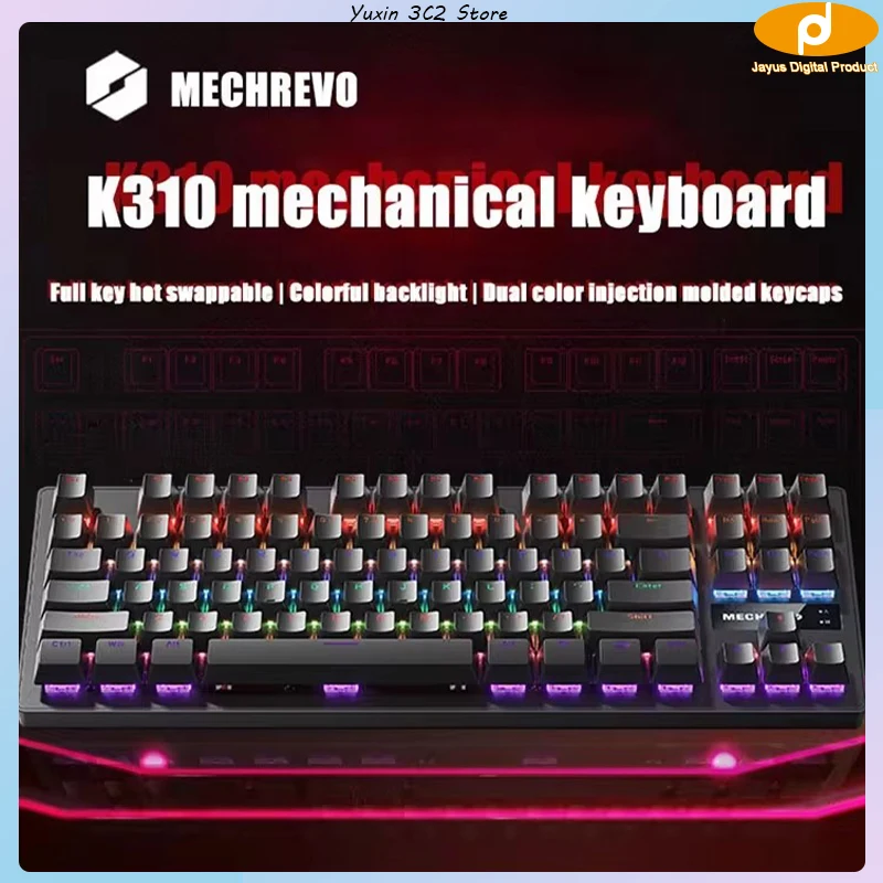 Mechrevo-K310-Mechanical-Keyboard-E-Sports-Game-Keyboard-Wired-Hot-Swappable-Multicolor-87-Key ...