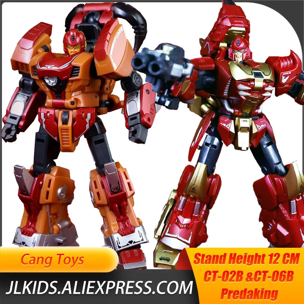 변신 CT 02B 머리 강한 CT 06B 탄트럼, Predaking CT Chiyou 02 Mini 액션 피규어 로봇 장난감 ...