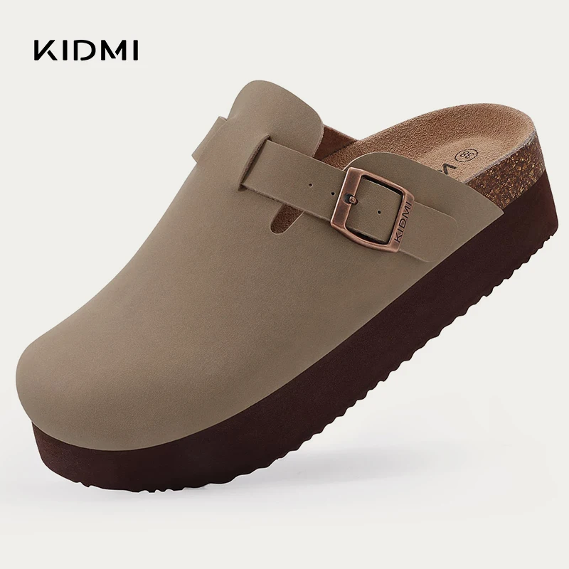 Kidmi-zuecos-de-plataforma-para-hombre-Mules-de-cuero-con-tac-n ...