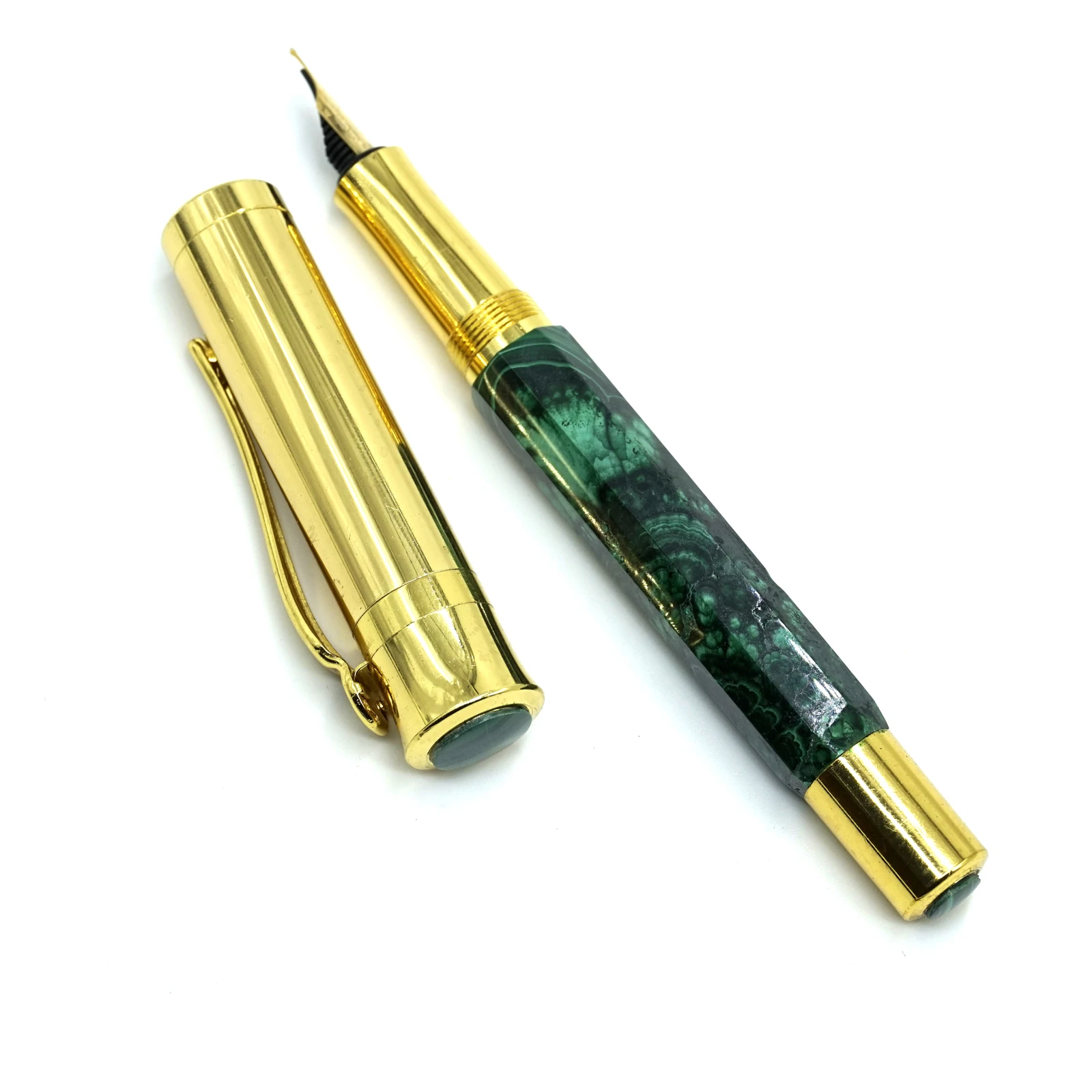 Luxury Quality Fountain Pen Natural Congo Malachite with 0.7mm, 1.0mm ...