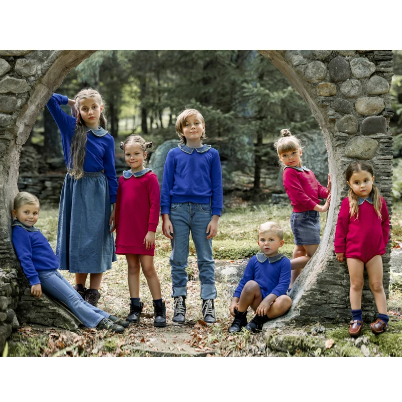 Ali Plus Aw25 Denim Collar Sweater Collection Cotton High Quality Girl ...