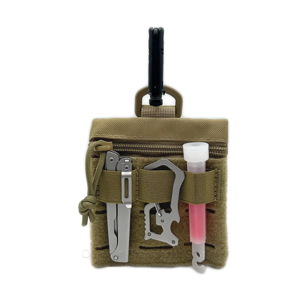 Tactical Micro Molle Pouch with Hook and Loop D Buckle Portable Storage ...