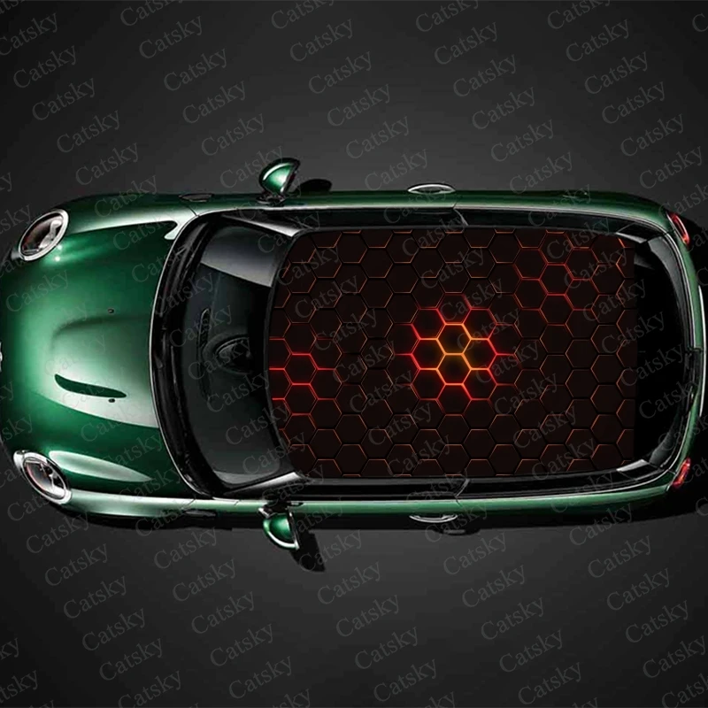 Honeycomb graphics Car stickers decals car roof sunroof decoration ...