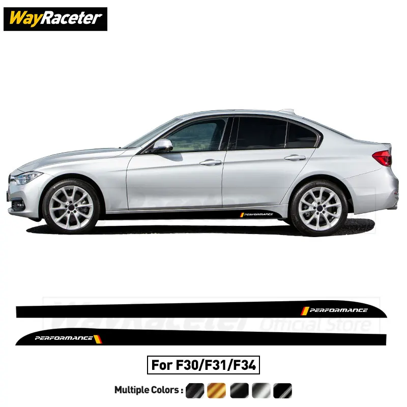2-Pcs-M-Performance-Decal-Door-Side-Stripe-Skirt-Sticker-For-BMW-3 ...