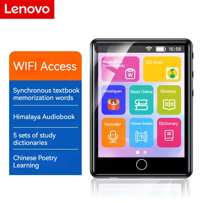 Lenovo-WiFi-Portable-Mini-MP3-Music-Players-Mp4-Supports-Walkman-Builtin-Speaker-HiFi-HD ...
