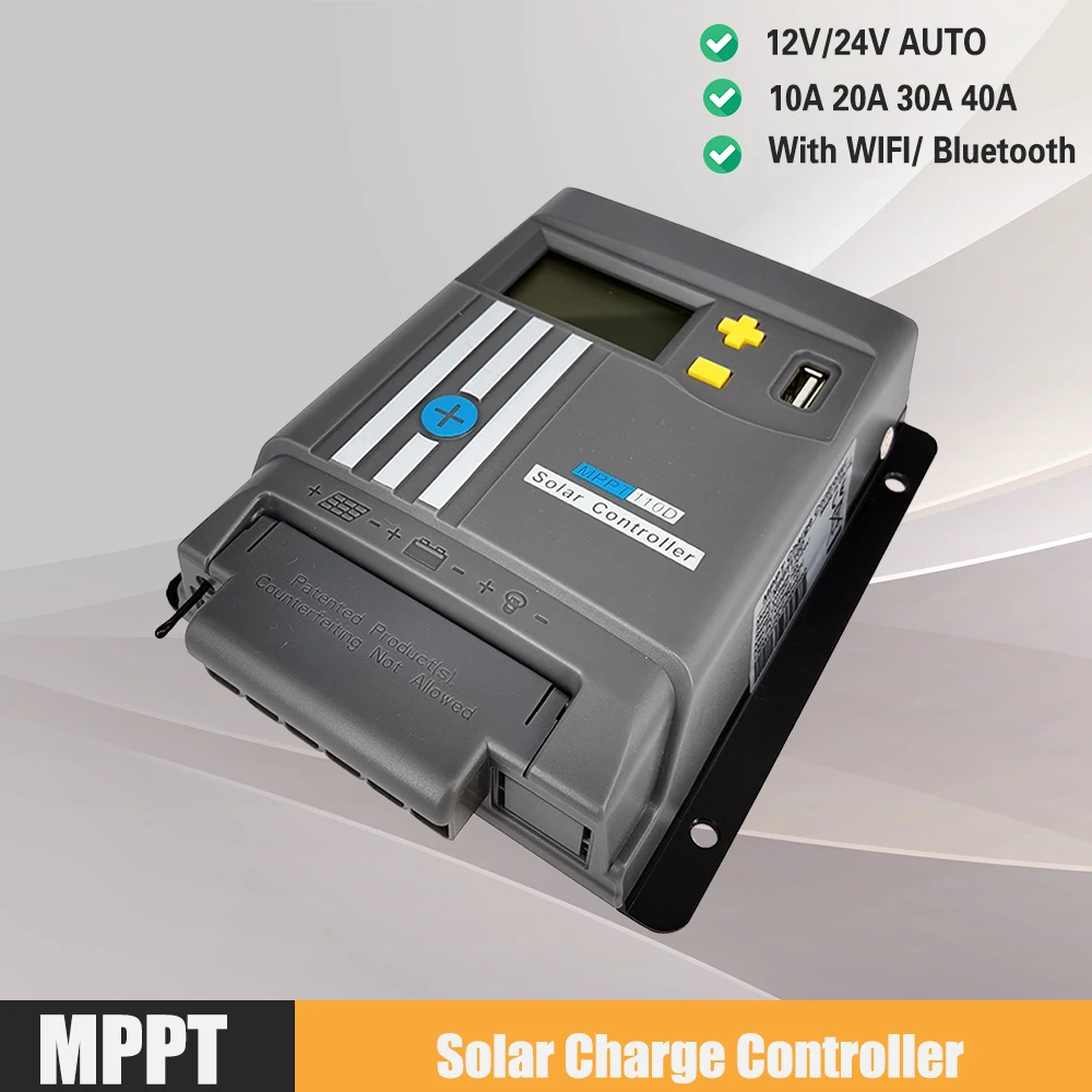 Mppt Solar Charge Controller Solar Panel MPPT LCD Display 10A 20A 30A ...
