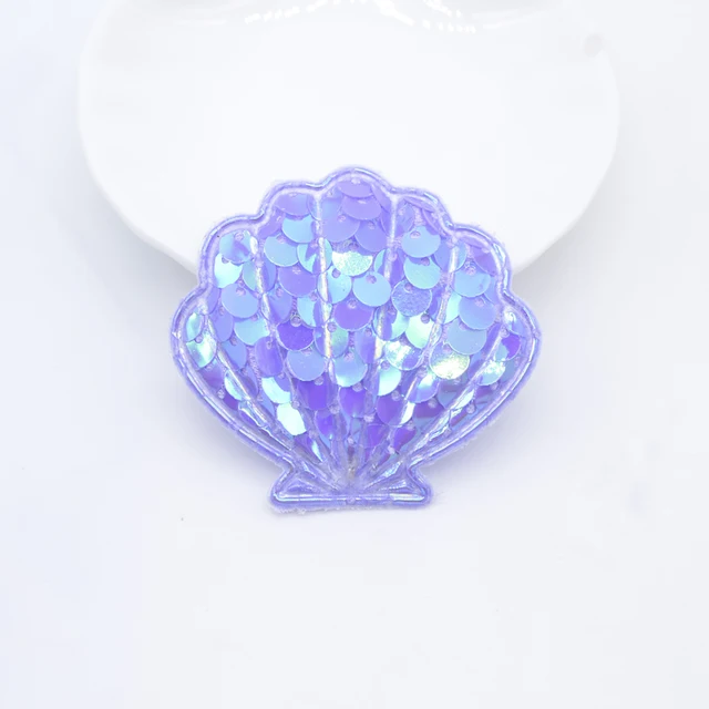 12Pcs 48*45mm Shell Appliques with Sequins Embroider Patches for ...