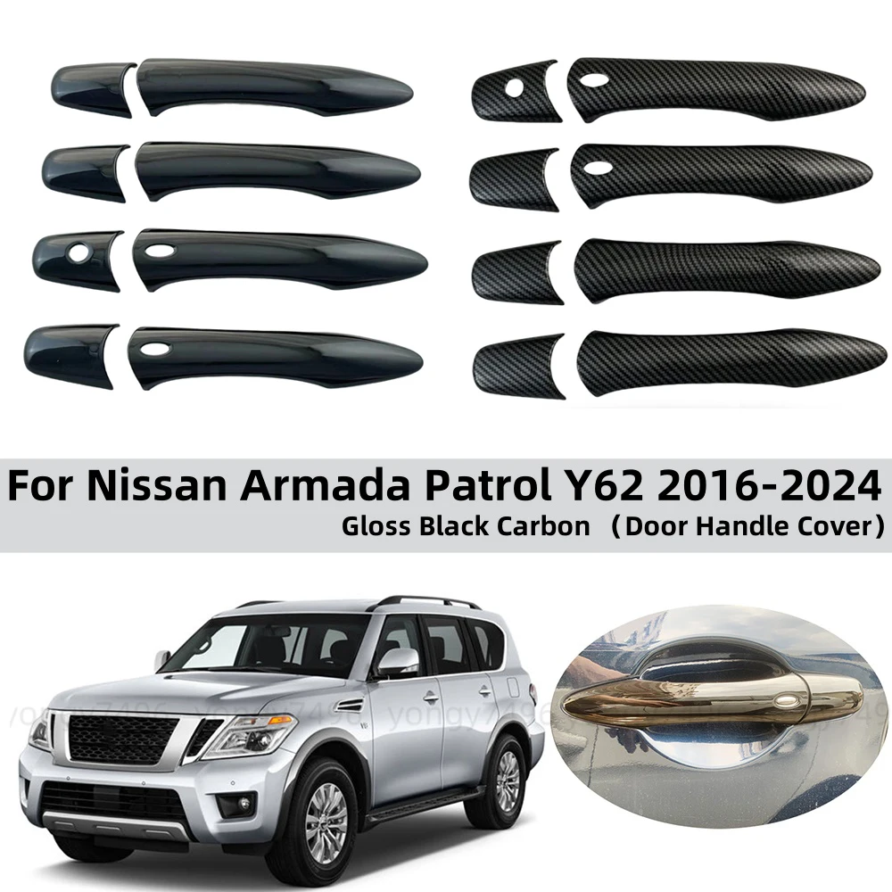 For Nissan Patrol Y62 Armada Tule 2017 2018 2019 2020 2024 Gloss Black ...