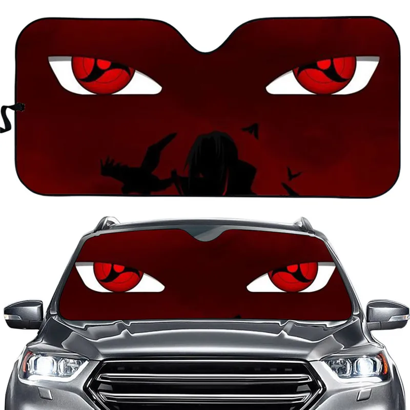Anime Shippuden Akatsuki 3D Augen Drucken Auto Windschutzscheibe Sonnenschirm Cartoon Auto Zubehor Sonnenschutz Schutzen Auto Dekoration fur Manner AliExpress
