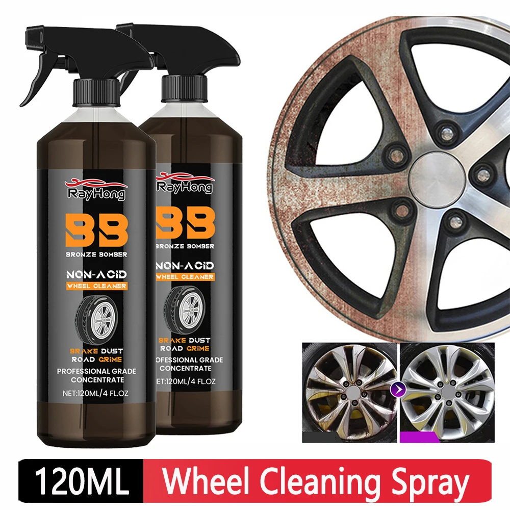 Wheel Rim Cleaner 120ml Powerful Rim Brake Buster Spray Car Detailing ...