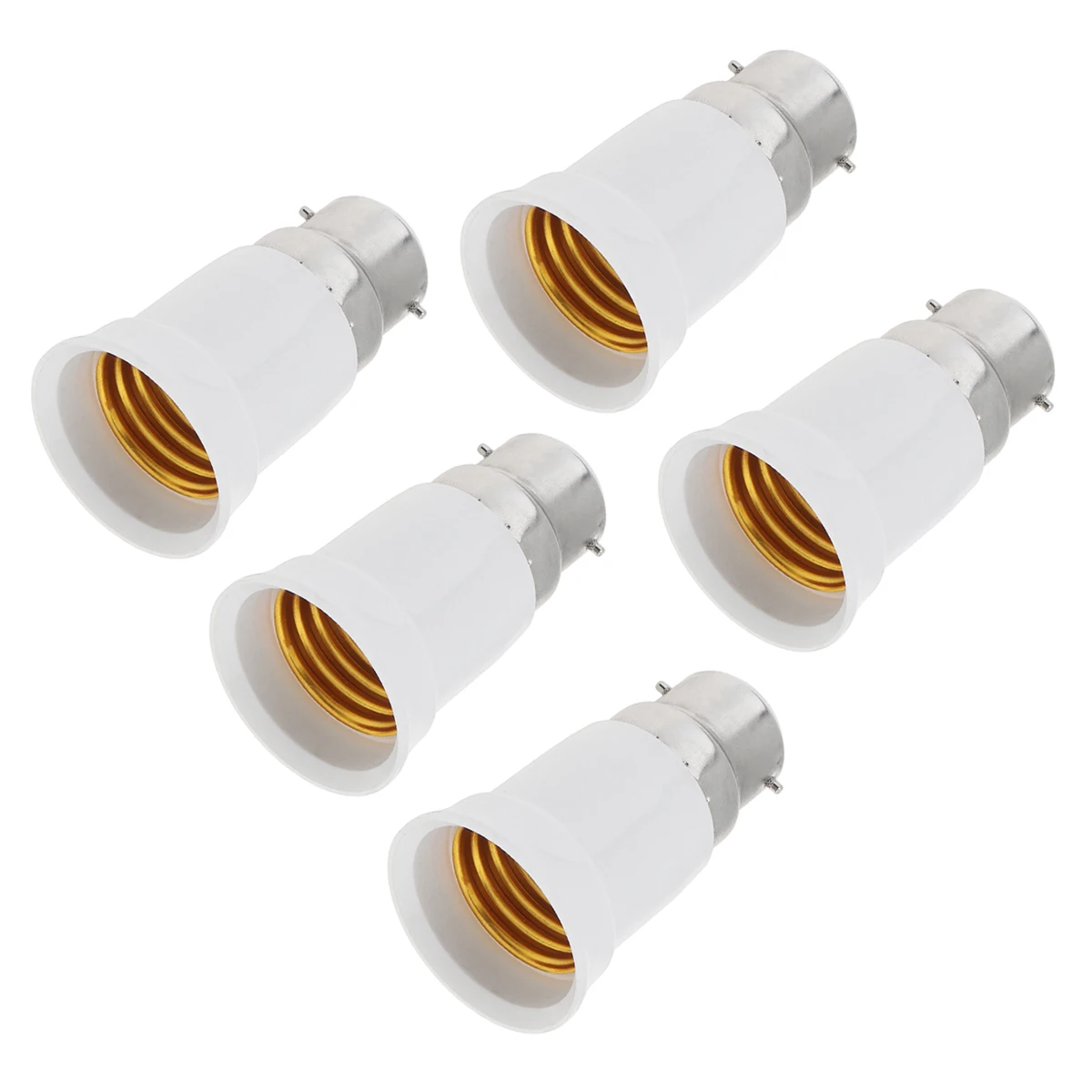 5pcs/set B22 to E26 E27 Light Socket Adapter B22 Lamp Base to Edison ...