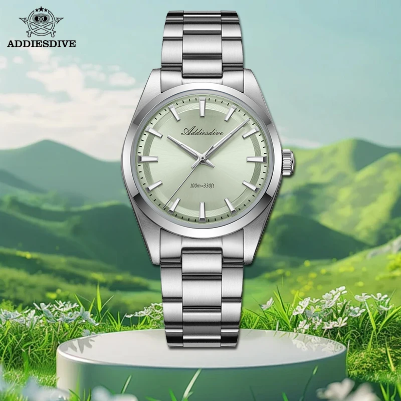 ADDIESDIVE-Simple-AD2066-New-Man-Quartz-Watch-K1-Mineral-Bubble-Mirror ...