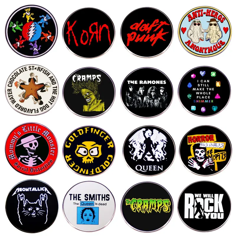 Rock-Band-Enamel-Pins-Metal-Music-Punk-Brooch-Originality-Lapel-Badge ...