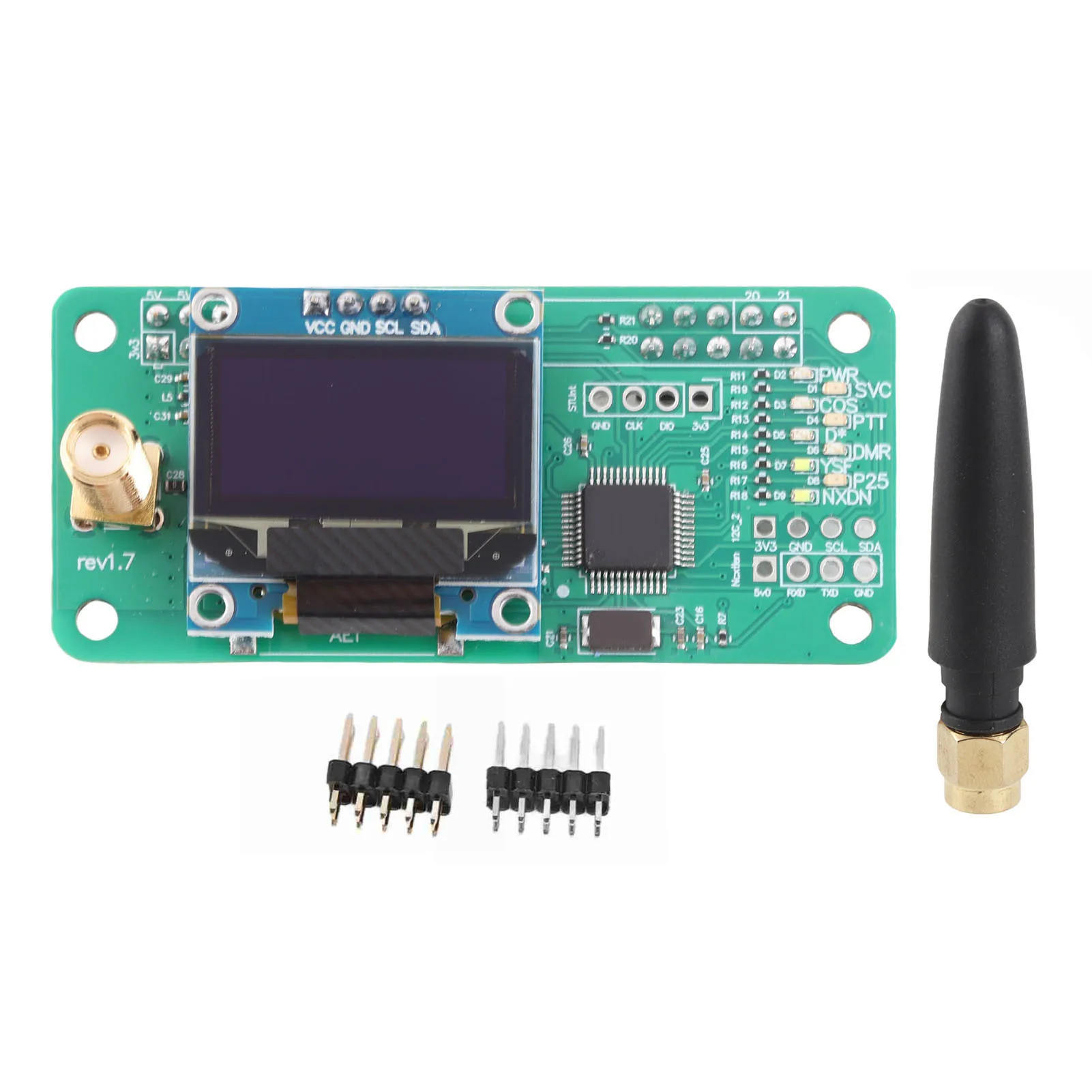 UHF VHF UV MMDVM Hotspot Module + OLED + Antenna Kit for DMR P25 YSF ...