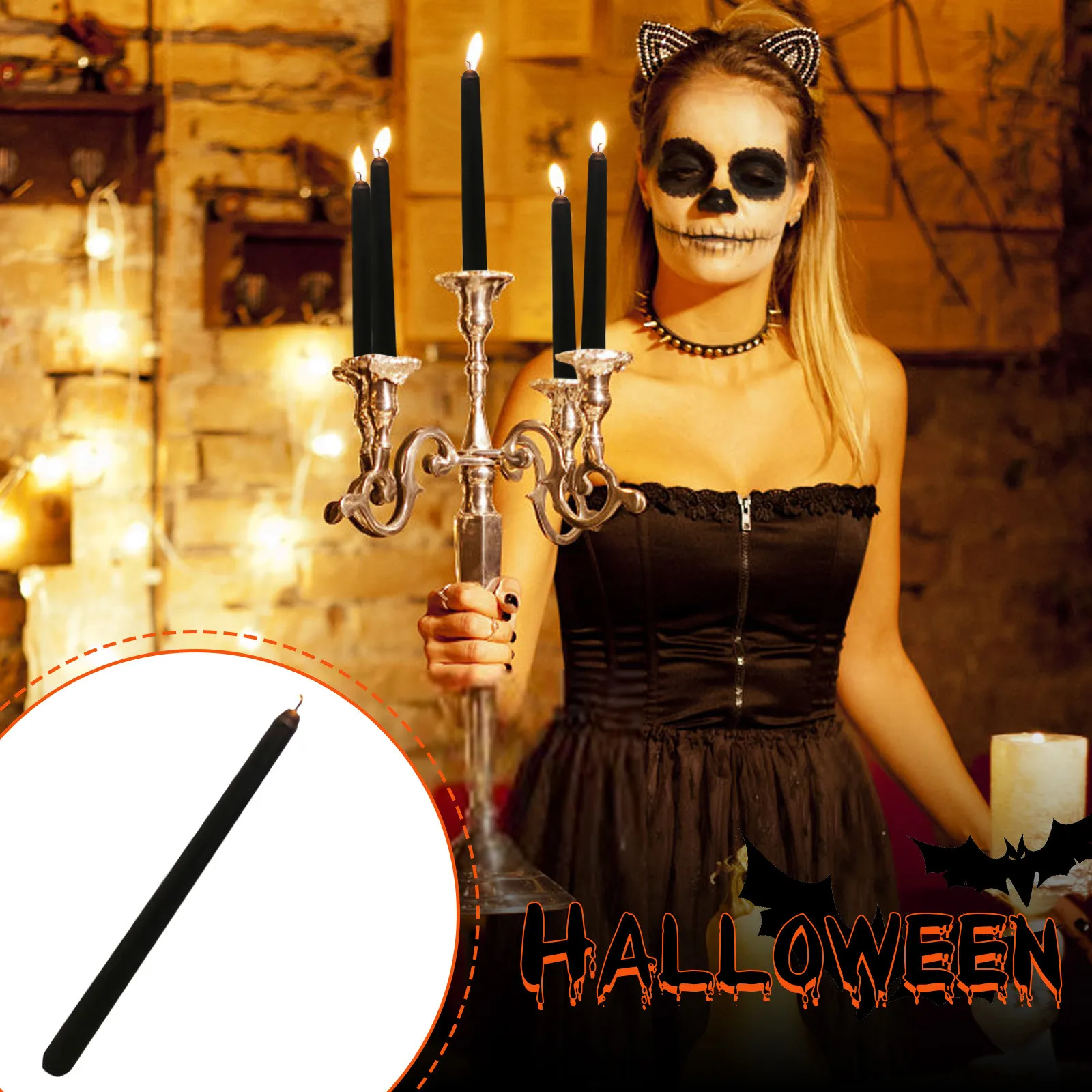 2PCS-Tears-Taper-Candles-Tall-Bleeding-Candles-Black-Tapered ...