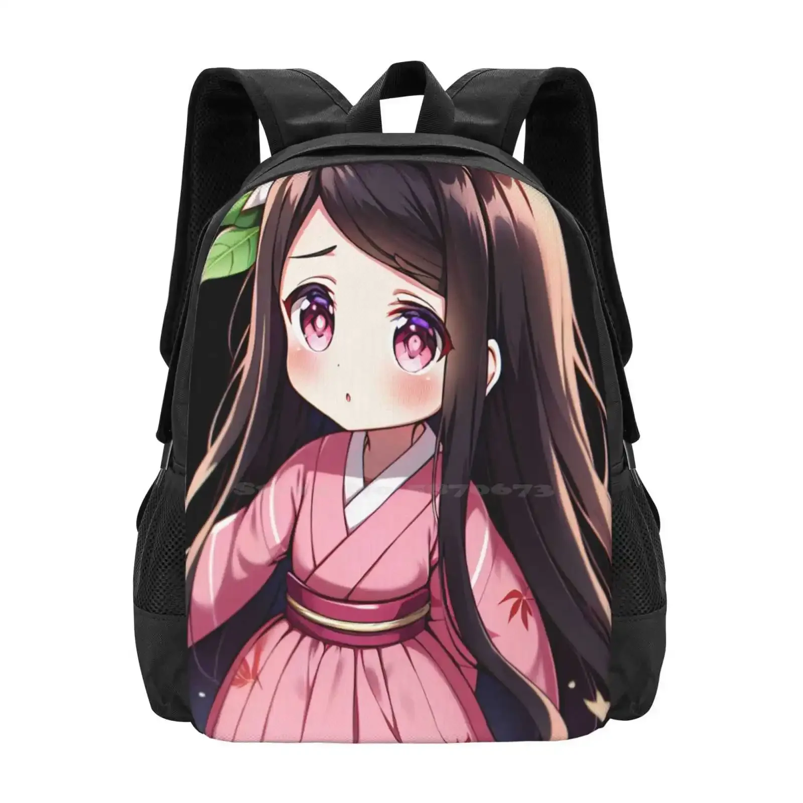 Chibi Anime Girl With Kimono Hot Sale Schoolbag Backpack Fashion Bags ...