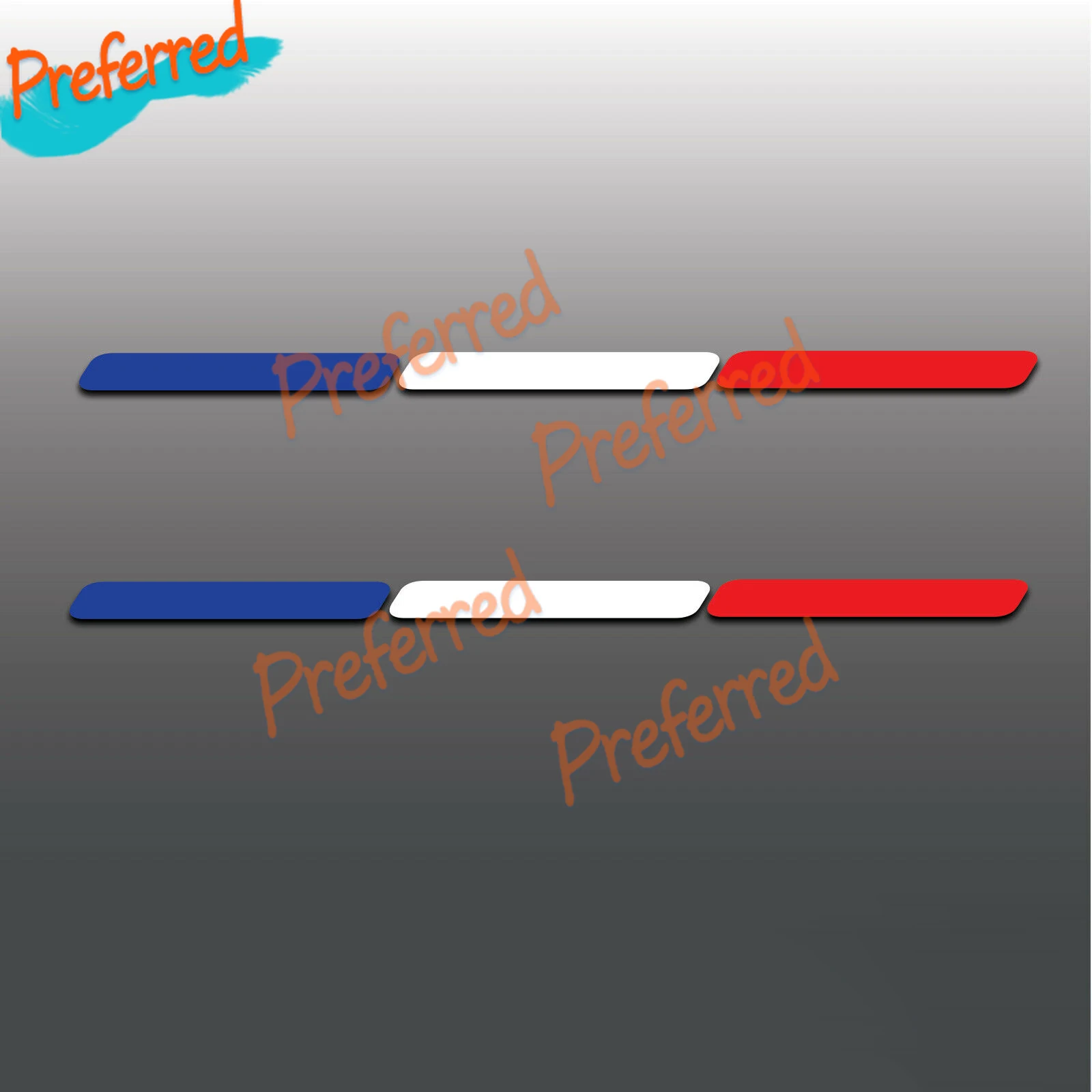 2x French Flag Stripes France Euro Car Dash Window Bumper Vinyl Decal ...