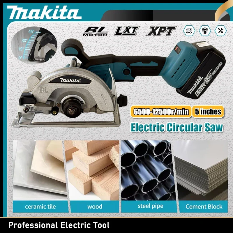 Sierra Circular Inalámbrica Recargable Makita de Alta Potencia, 5 ...