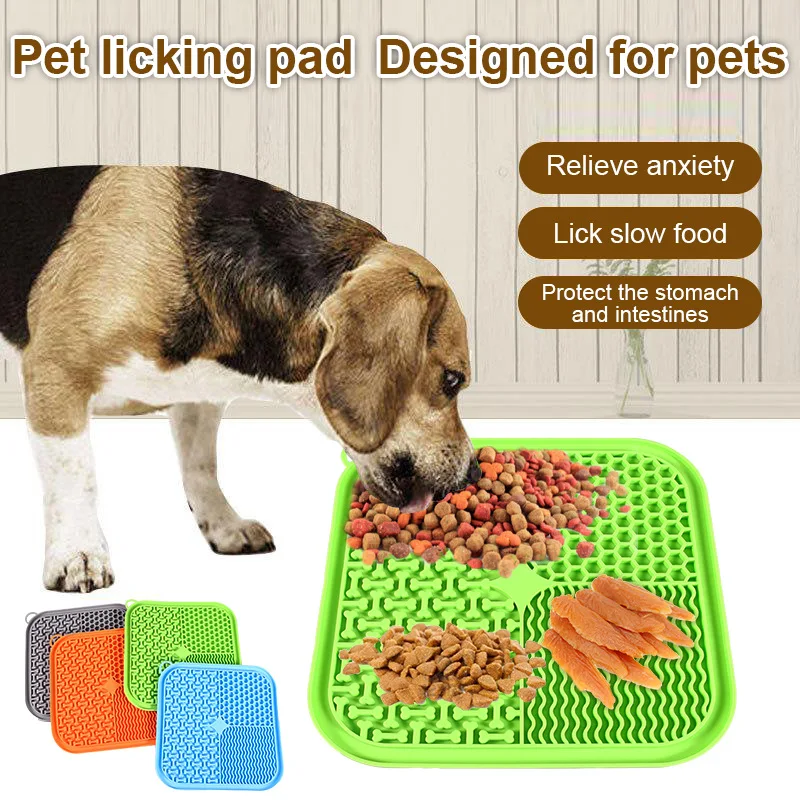 Cat-Dog-Slow-Food-Mat-Pet-Lick-Silicone-Mat-Dog-Feeder-Supplies-Suction ...