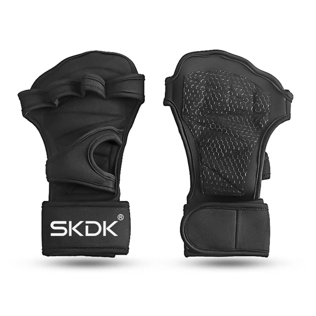 SKDK Weight Lifting Fitness Gloves With Wrist Wraps Silicone Gel Full ...