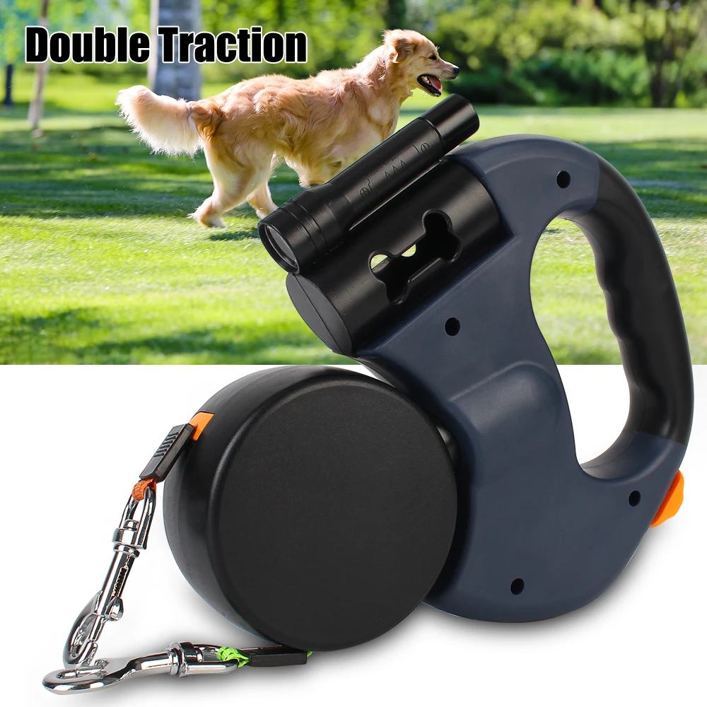 Dual-Dog-Leash-Double-Ended-Traction-Rope-3m-Roulette-Auto-Retractable-Pet-supplies-With ...
