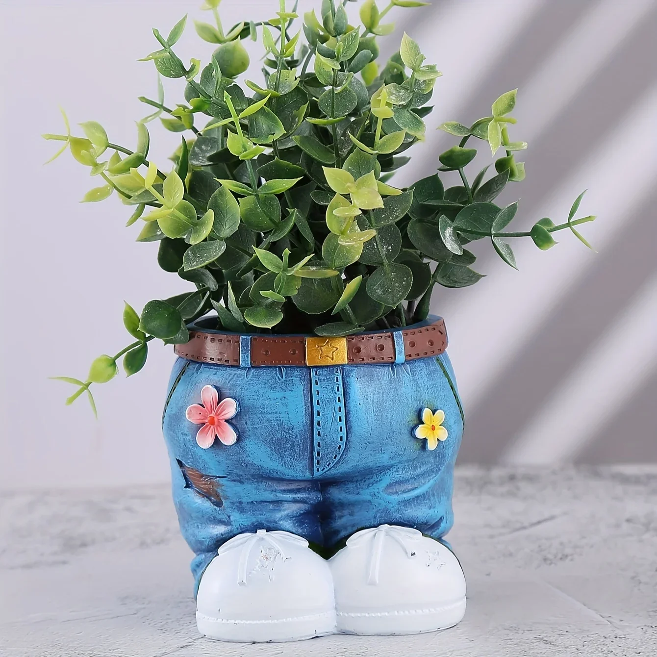 1 Pack New Jeans Standing Flower Pot, Creative Pots, Super Beautiful ...