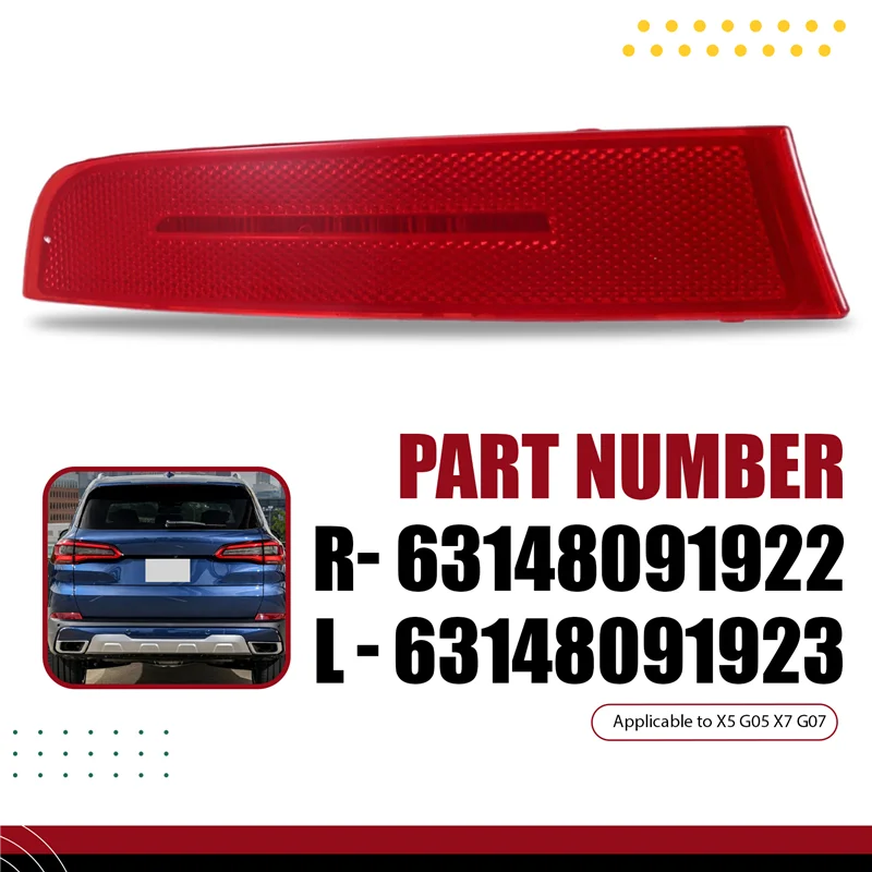 Y90A-2Pcs Car Rear Bumper Reflector Lower Lamp Fits For BMW X5 G05 X7 ...