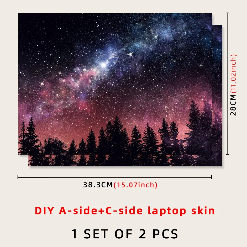 DIY 15inch Laptop Stickers Skins Waterproof A+C Side Notebook Computer ...