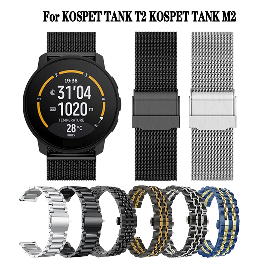 22MM-stainless-steel-Strap-Band-For-KOSPET-TANK-T2-TANK-M2-Smartwatch ...