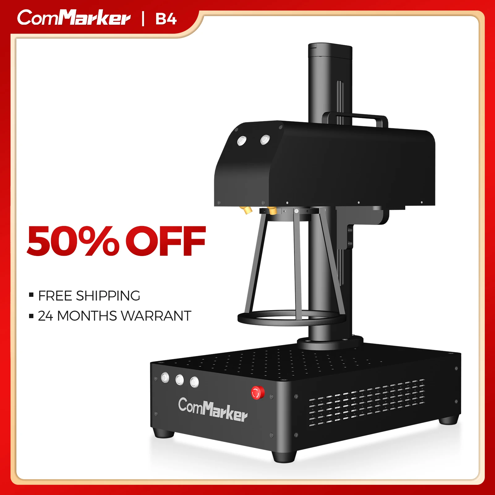 ComMarker-B4-Fiber-laser-engraver-machine-Max-Raycus-laser-marking-machine-for-metal-2-lenses ...