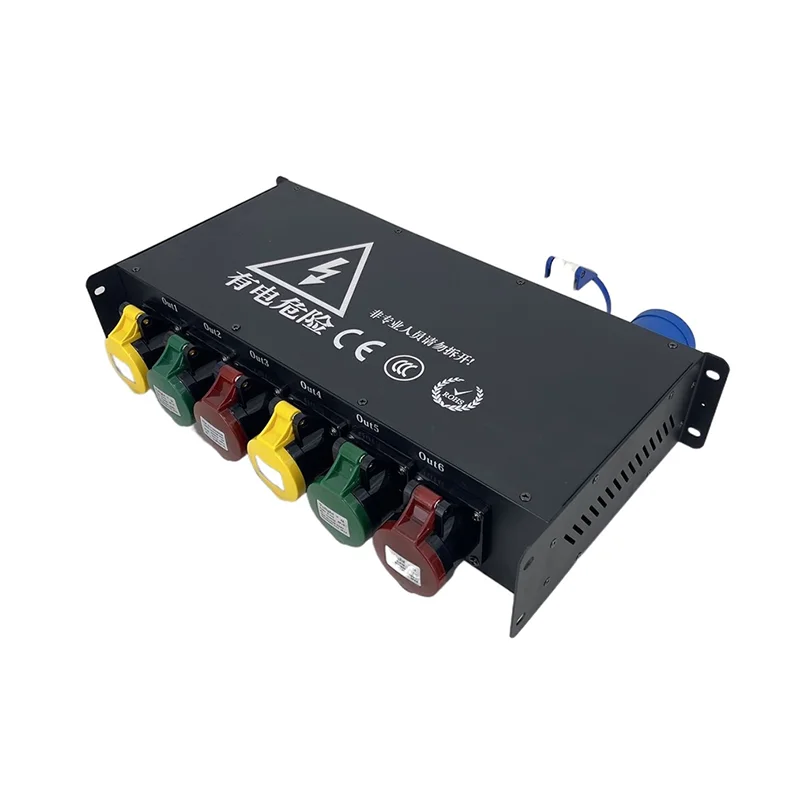 Stage-Lighting-Audio-Distribution-Box-Large-Screen16A-Output-6-Way ...