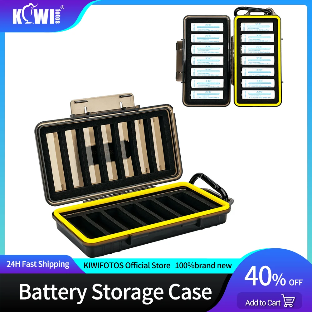 14 Slots 18650 Battery Storage Case Holder Organizer Box for 18650 ...