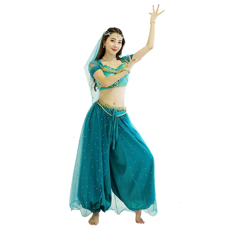 Belly Dance Jasmine Princess Costume Aladdin Halloween Outfit Princess ...
