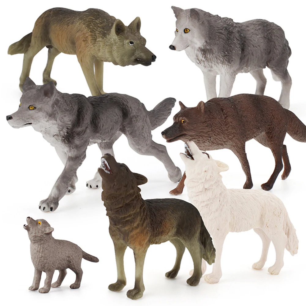 Simulation-Wolf-Action-Figurines-Wild-Animals-Figure-Toys-for-Kids ...