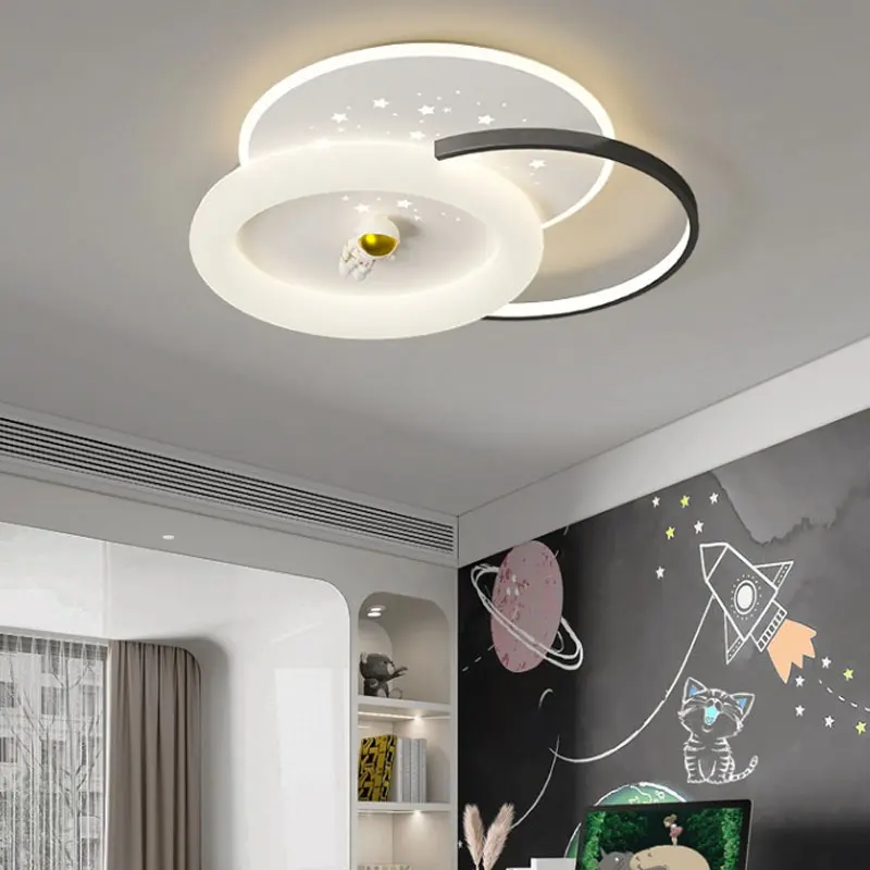 Astronauts-Led-Ceiling-Light-For-Study-Bedroom-Creative-Moon-Shape ...