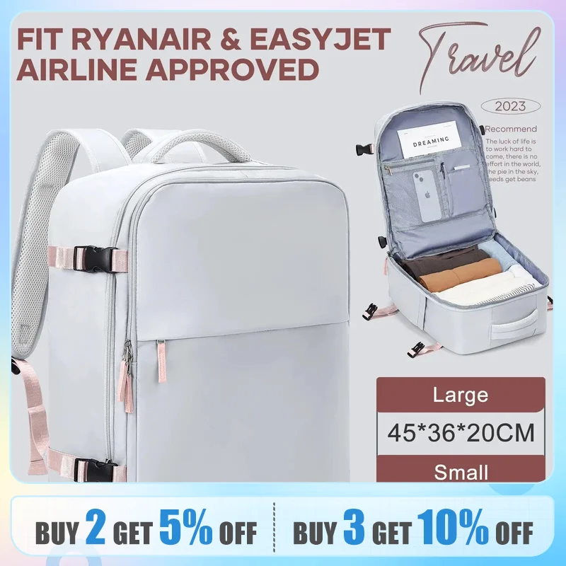 Likros-Cabin-Bag-Ryanair-40x20x25-Easyjet-45x36x20-Backpack-for-Women ...
