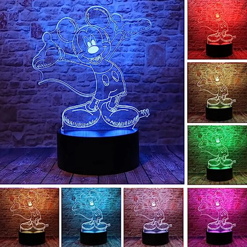 Disney-Cartoon-3D-Night-Light-Minnie-Mickey-Mouse-Acrylic-Touch-3D ...