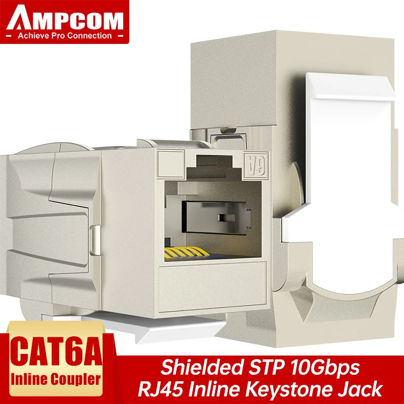 AMPCOM-CAT6A-RJ45-Inline-Coupler-Keystone-Jack-AMPCOM-Zinc-Alloy ...
