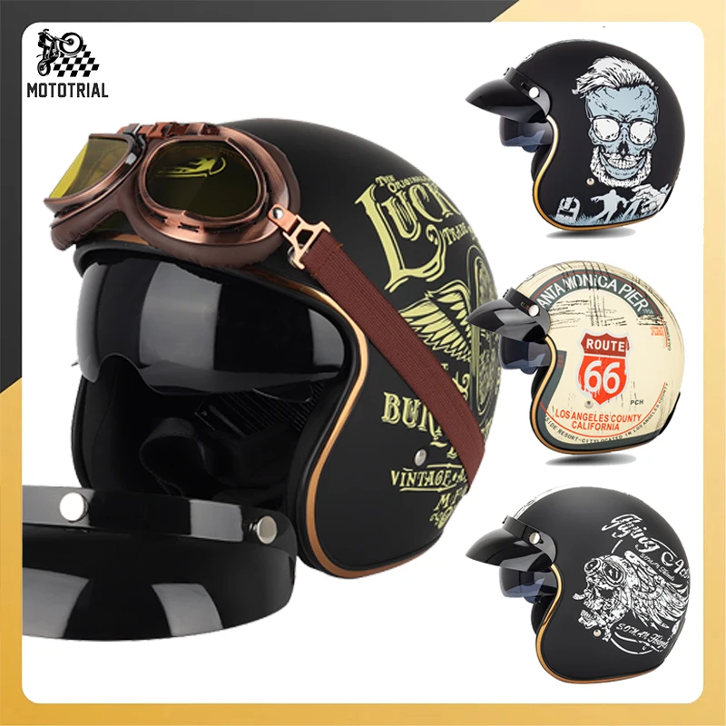 Casque-de-moto-r-tro-pour-Harley-demi-casque-personnalit-quatre-saisons ...