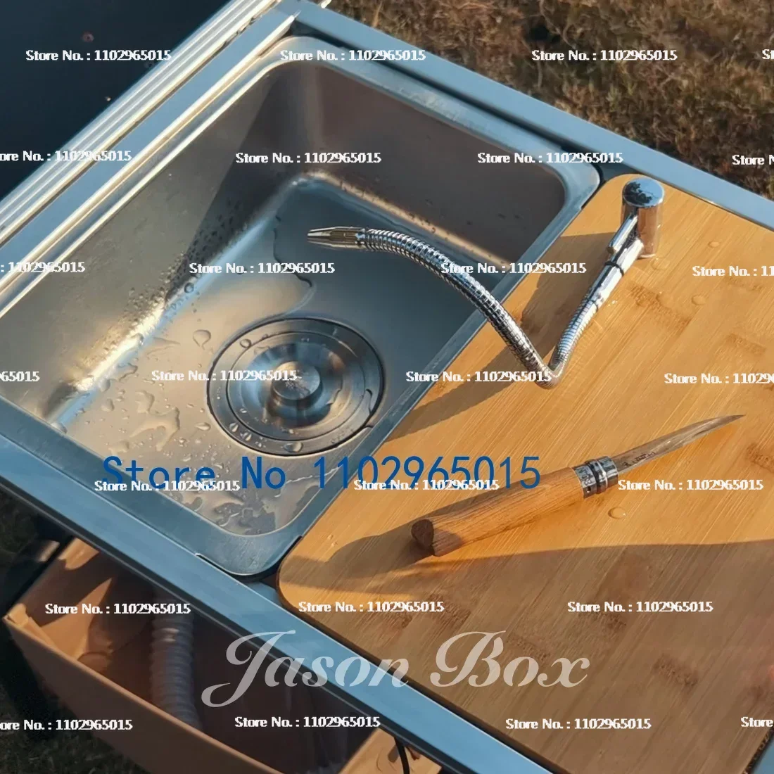 Outdoor-IGT-Camping-Table-Kitchen-Zebra-One-Unit-Sink-Module ...