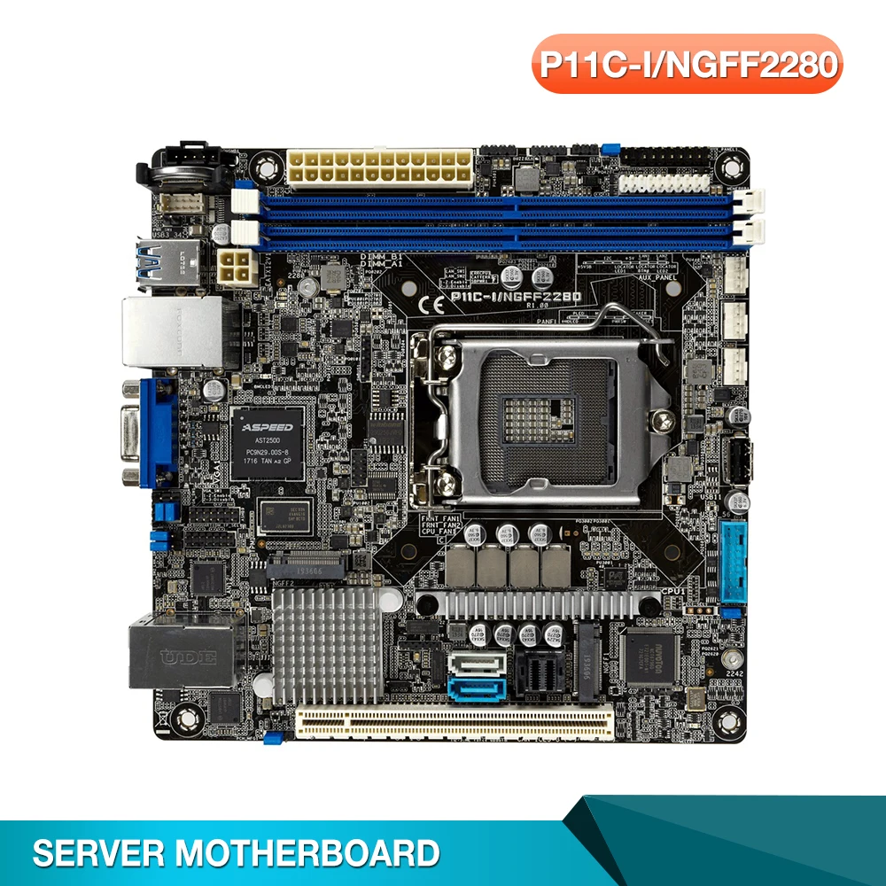 P11C-I/NGFF2280 For ASUS Servermotherboard C242 M.2 Dual Port Gigabit ...