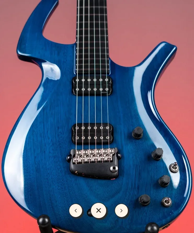 extra-make-blue-color-hh-pickup-guitar-with-electric-guitar-hardcase ...